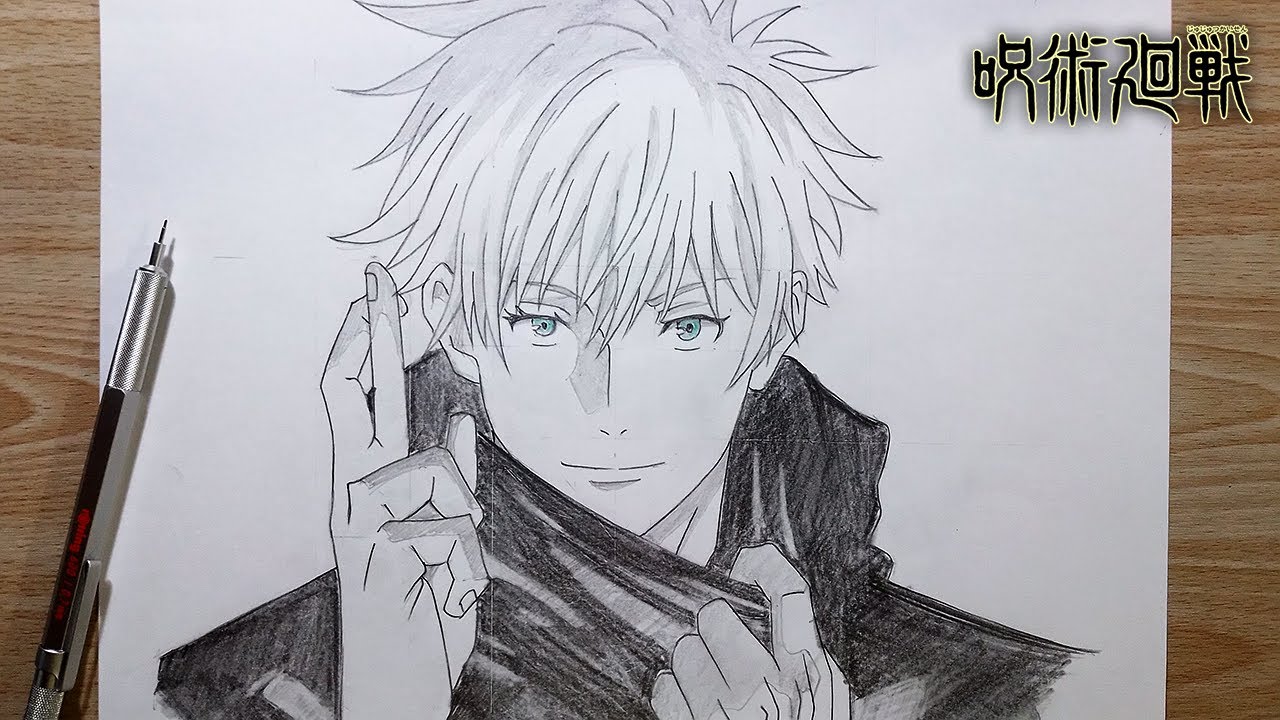 How To Draw Gojo Domain Expansion | Step by Step | Jujutsu Kaisen - YouTube