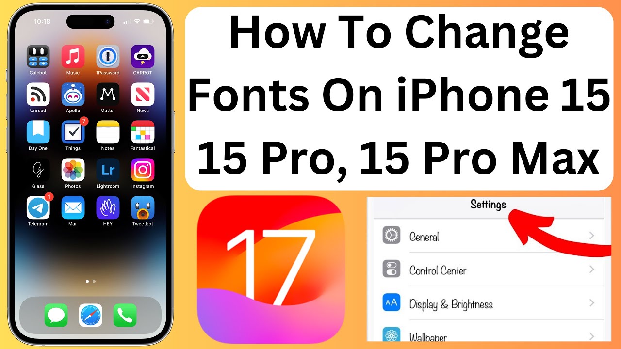 How To Change Fonts On iPhone 15, 15 Pro, 15 Pro Max - YouTube