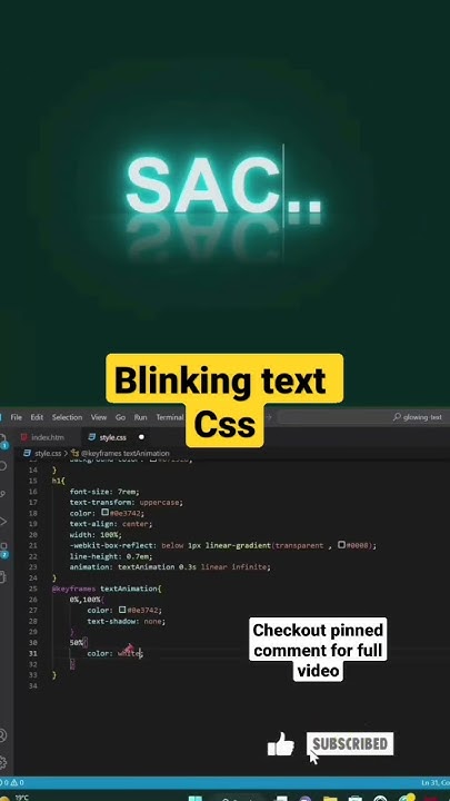 blinking text animation in css | Middle class coder | #shorts #youtubeshorts #viral #viralshorts ...