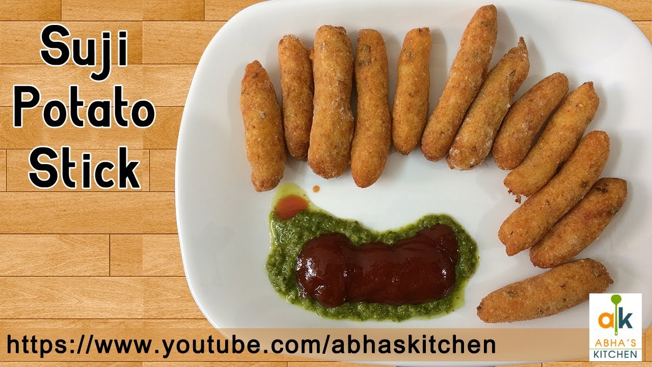 Suji Potato Sticks Recipe - A Snack Recipe by Abha Khatri - YouTube