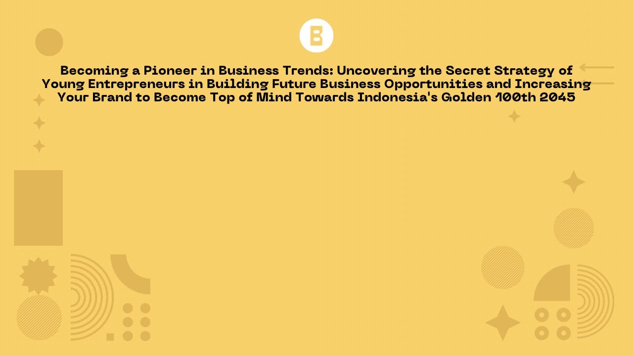 International Business Seminar Becoming a Pioneer in Business Trends ...