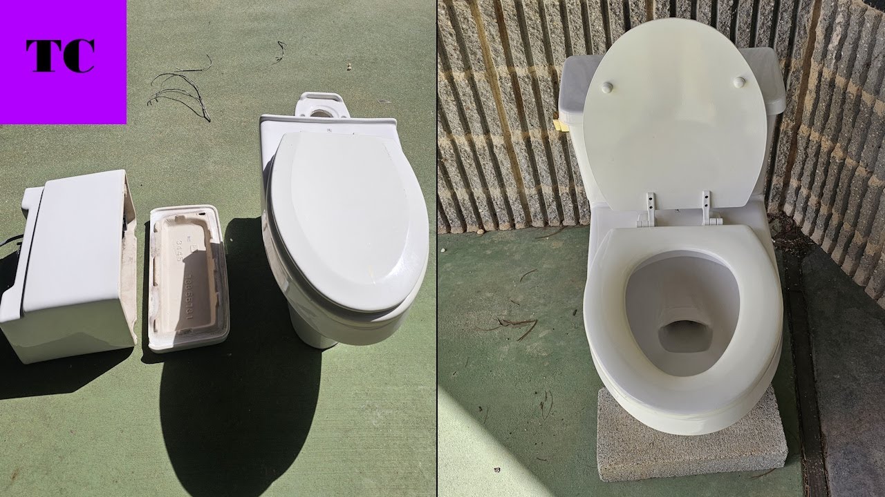 My New 1988 Universal Rundle Saturn Toilet Overview & First Flush ...