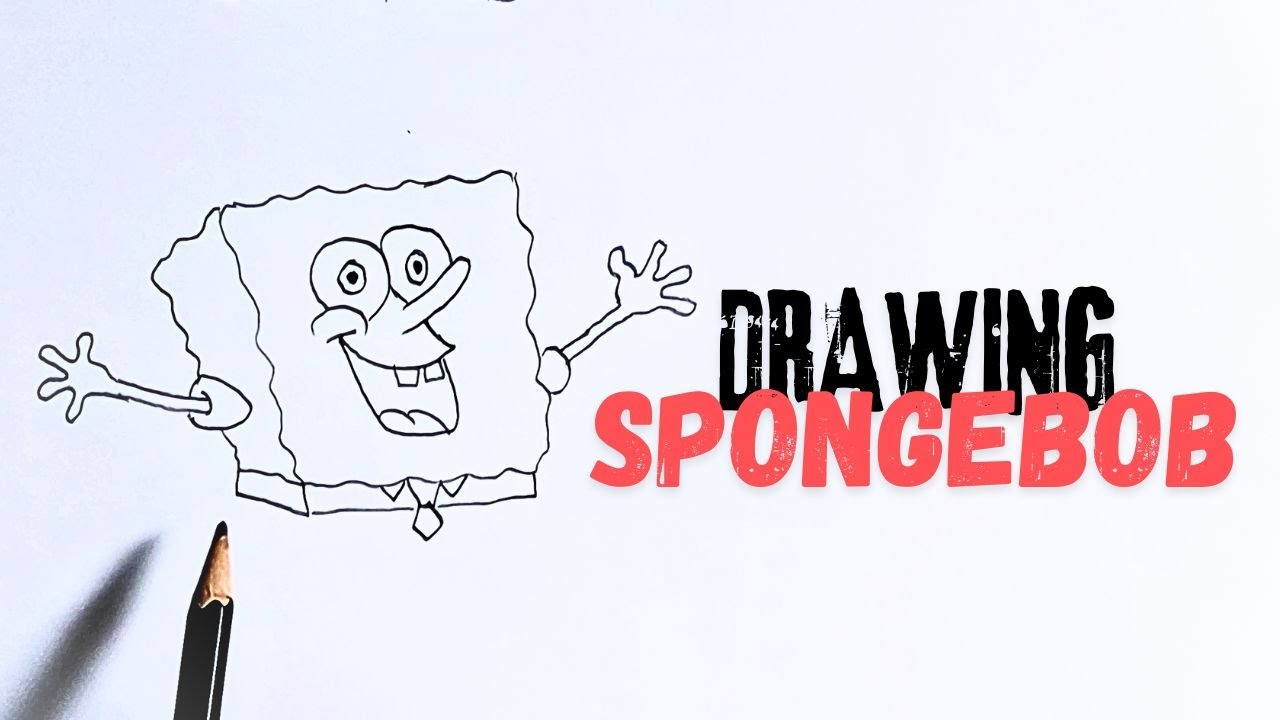 Drawing SpongeBob - a popular cartoon character - YouTube
