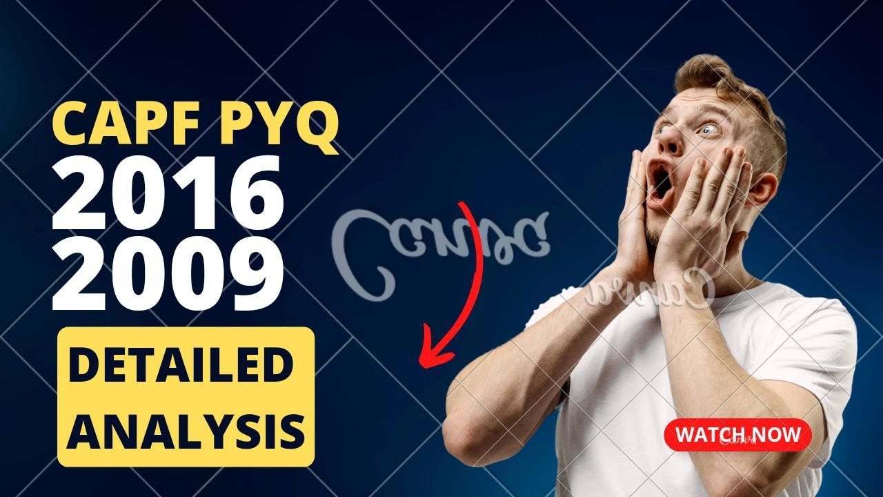 UPSC CAPF SCIENCE PYQ !!! DETAILED ANALYSIS 2016 -2009 !! SCORE BOOSTER ...