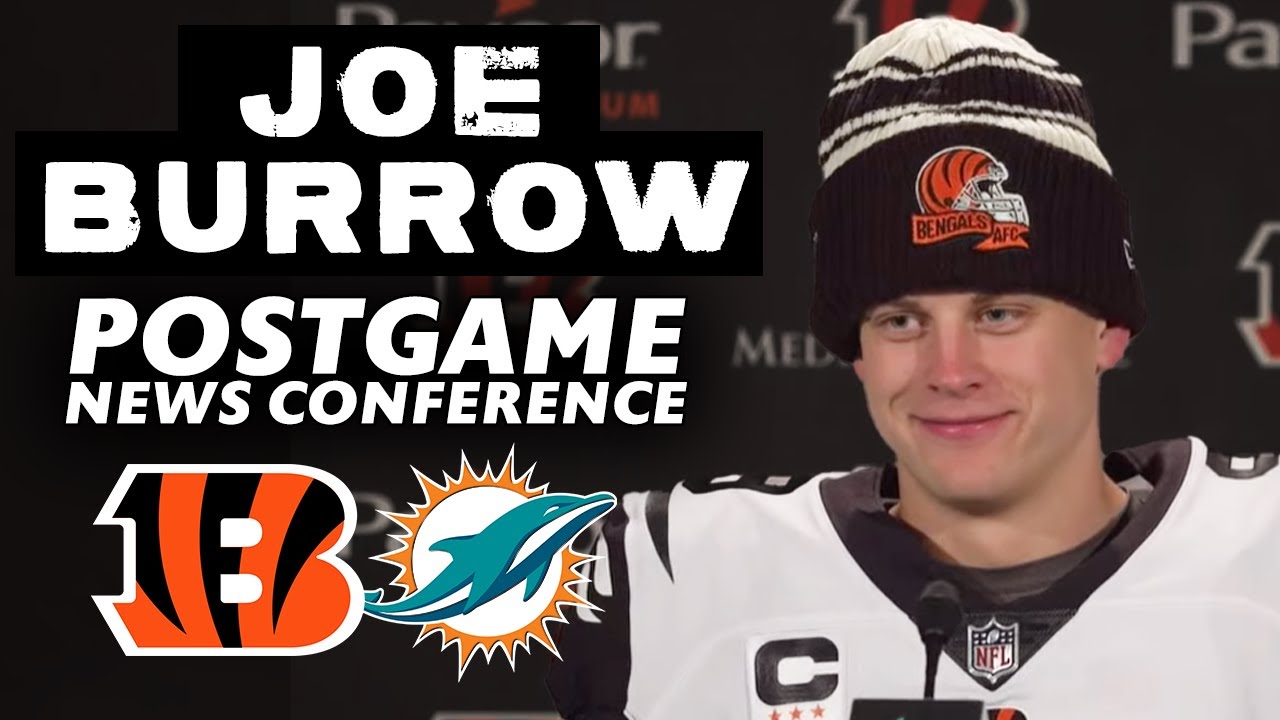 Joe Burrow on Cincinnati Bengals Thursday Night Win Over Miami Dolphins ...