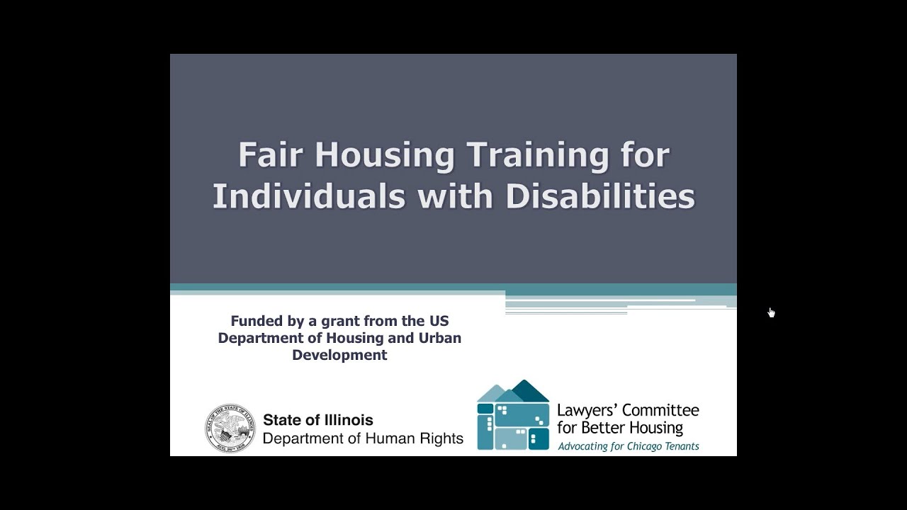 Fair Housing Training for Individuals with Disabilities - YouTube