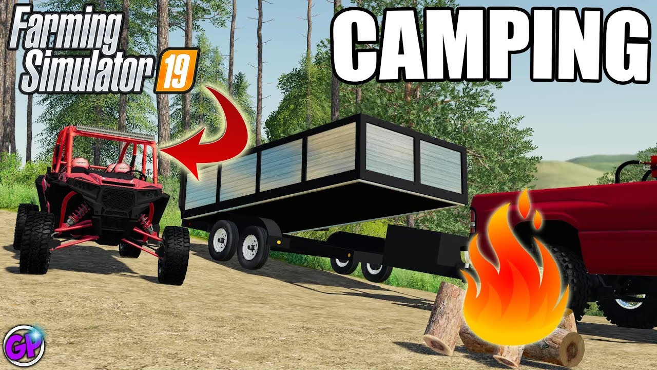 CAMPING ON FDR FARMING SIMULATOR 19 // FS19 CAMPING POLARIS MOD WITH ...