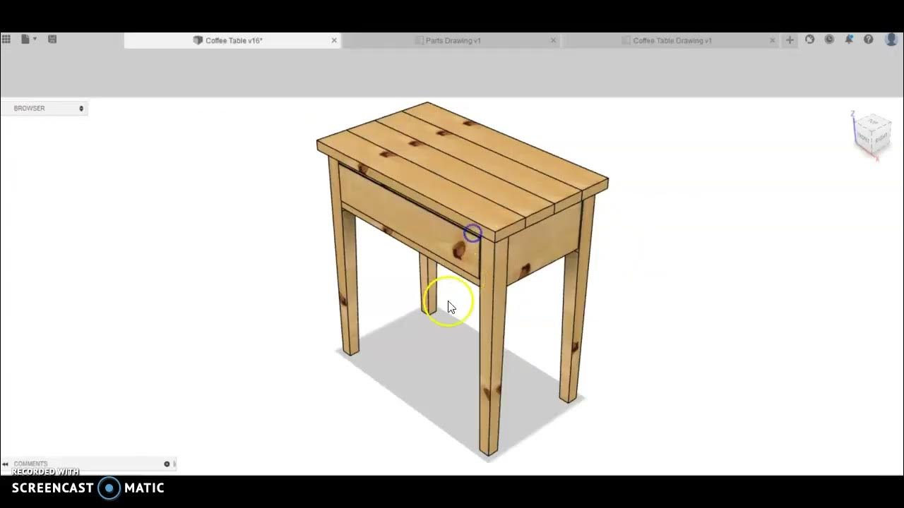 Coffee Table in Fusion 360 (Video 1) - YouTube