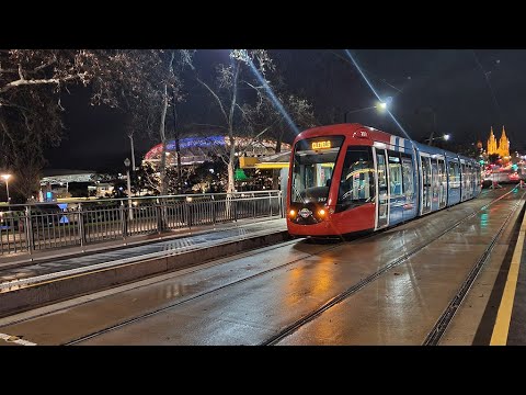 Adelaide City Light Rail (Tram) and Station - YouTube