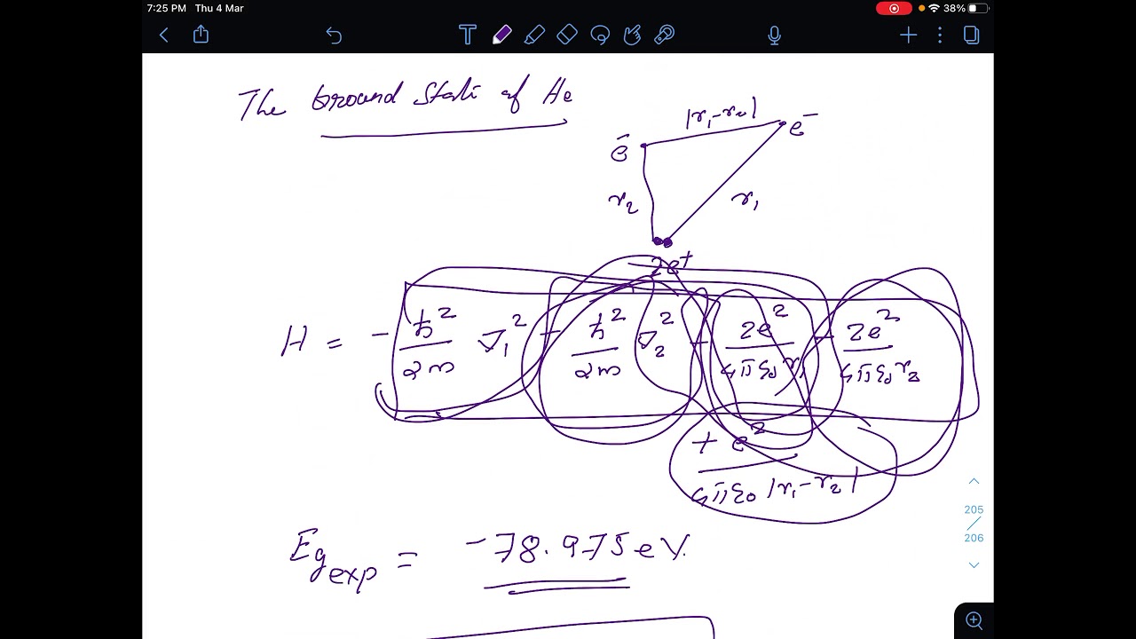 Variational principle - Ground state of He atom 1 - YouTube