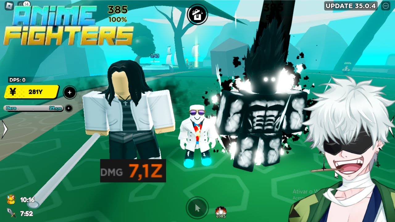 deixei meu personagem muito forte para update do anime fighters ...