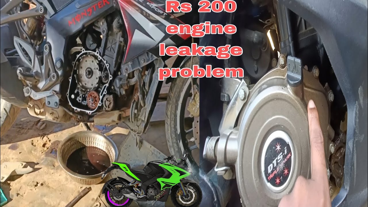 Bajaj rs 200 engine oil leak problem how to Bajaj Rs engine problem ...