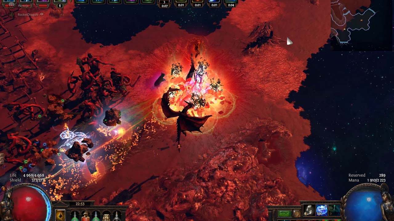 Stone Golem Golemancer build 3.9 Path of Exile - Shaper fight lvl 8 ...