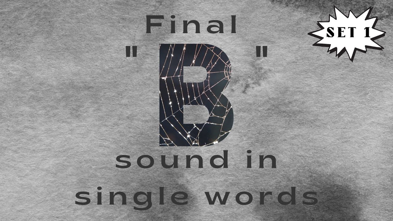 Rounds of Speech Sounds Final "B" in single words - YouTube