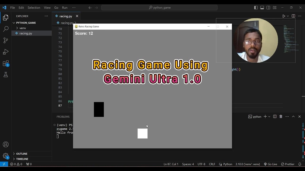 Building Racing Game Using Google Gemini Ultra 1.0 - YouTube