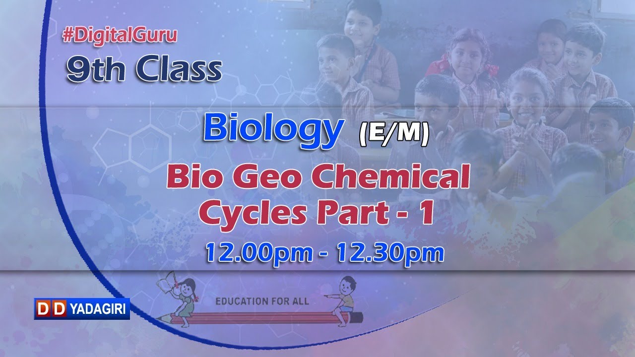 9th Class Biology (E/M) || Bio Geo Chemical Cycles Part - 1 || School ...