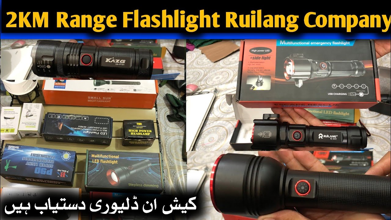 The Ultimate Long Range Flashlight? Ruilang 2210 Test & Review - YouTube