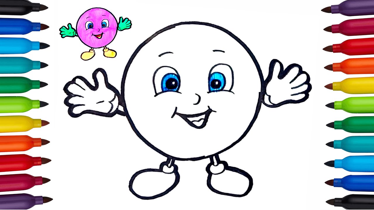 Circle Drawing | How To Draw A Circle For Kids Math Learning | Basic ...