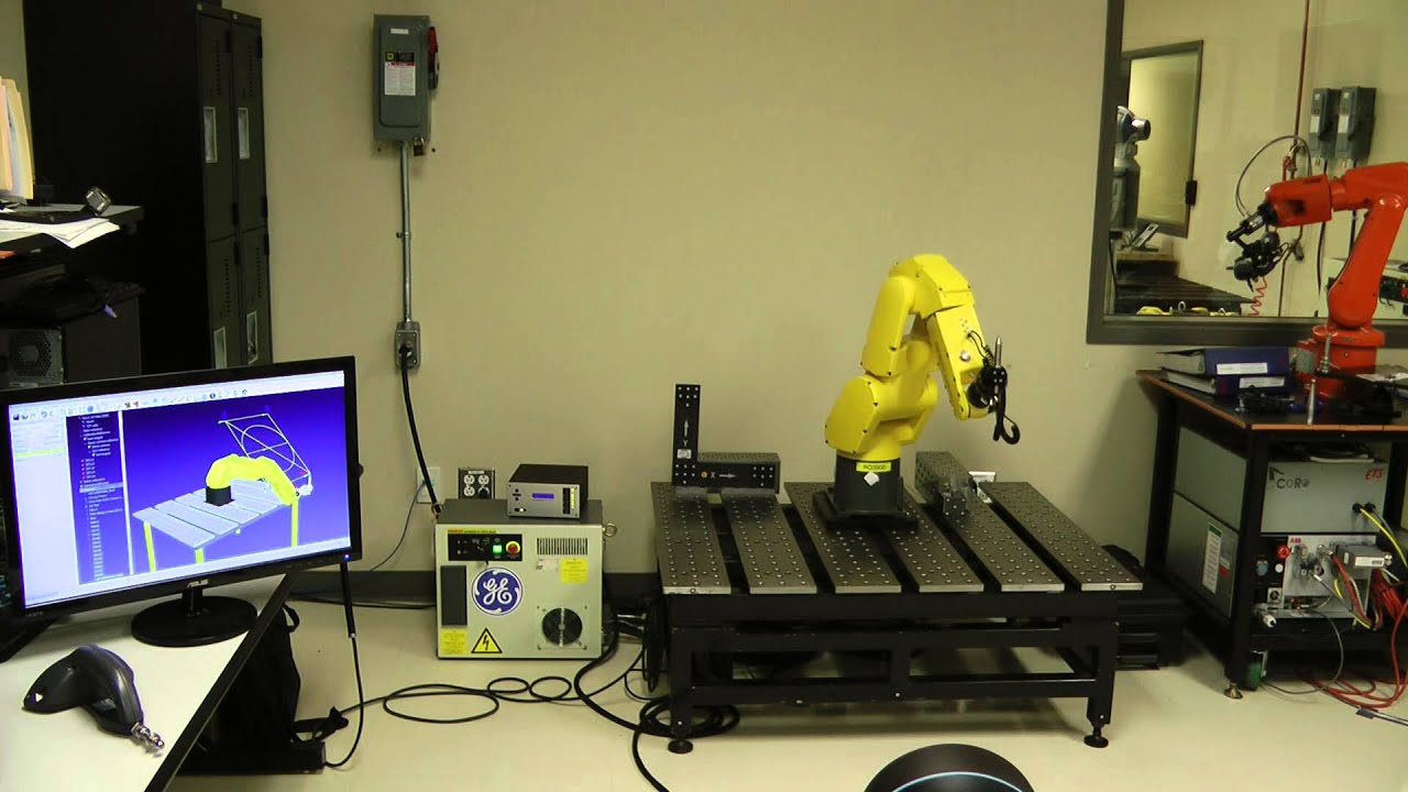 Fanuc ISO 9283 test on robot step by step - YouTube