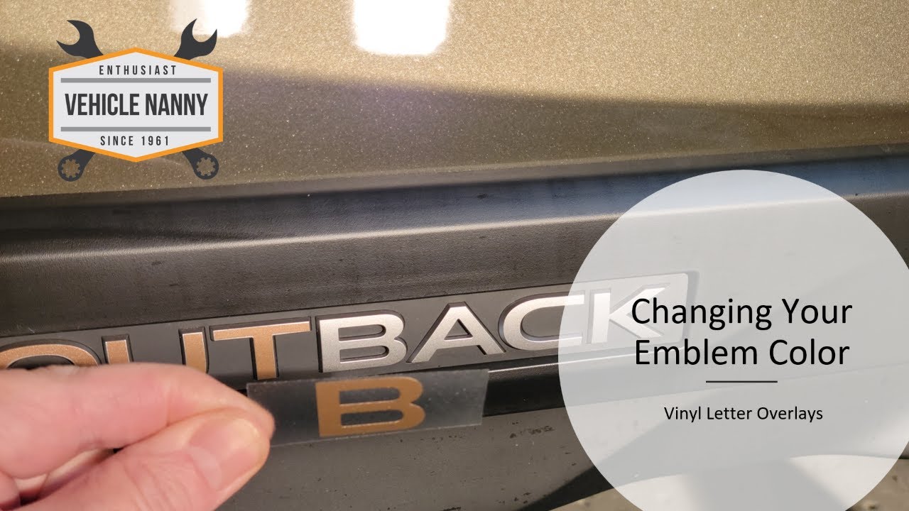 Changing Your Emblem Color With Vinyl - YouTube