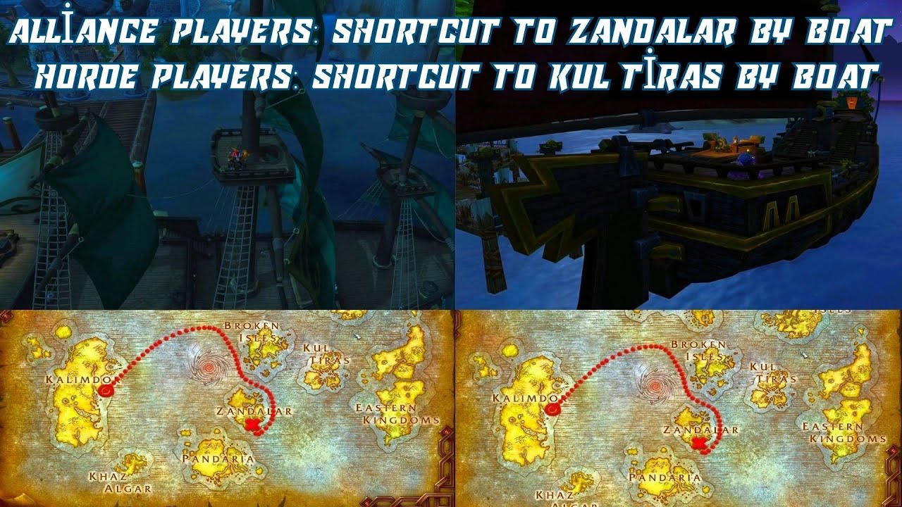 How to reach to Zandalar as a Alliance | How to reach to Kul Tiras as a ...