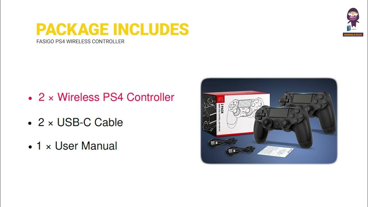 FASIGO PS4 Wireless Controller User Manual - YouTube