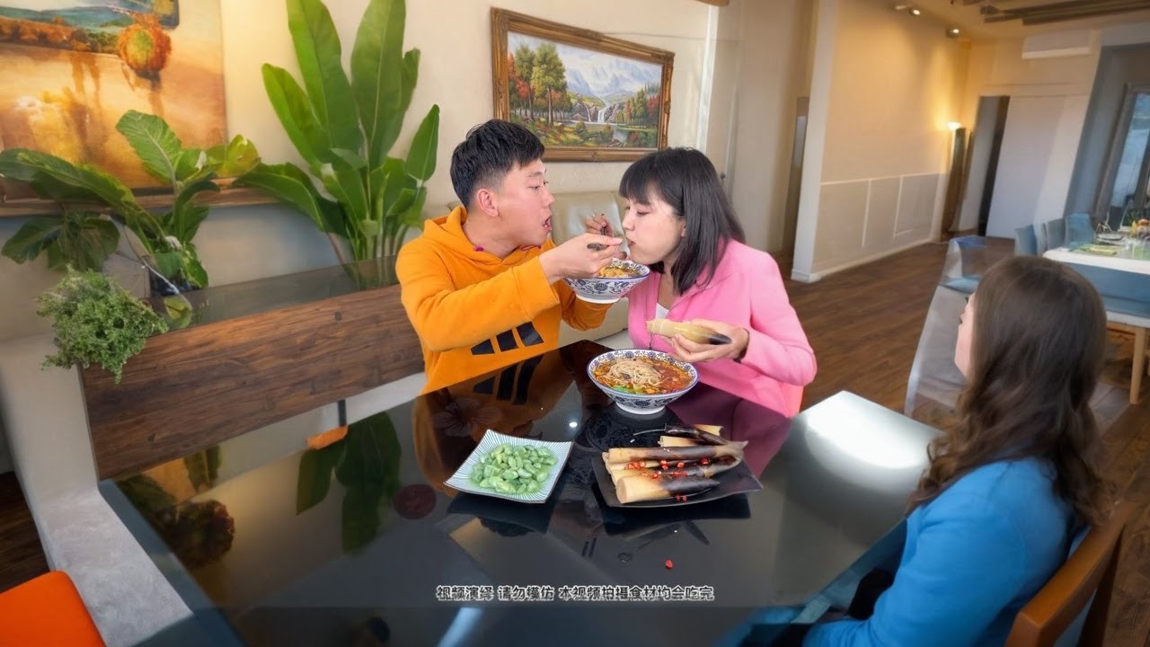 Let's eat! Change places with each other. See if you can figure it out ...