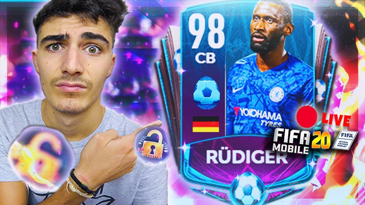 🔴LIVE FIFA 20 MOBILE!! OGGI SBLOCCHIAMO RUDIGER 98 + I TOTSSF!! TEAM OF ...