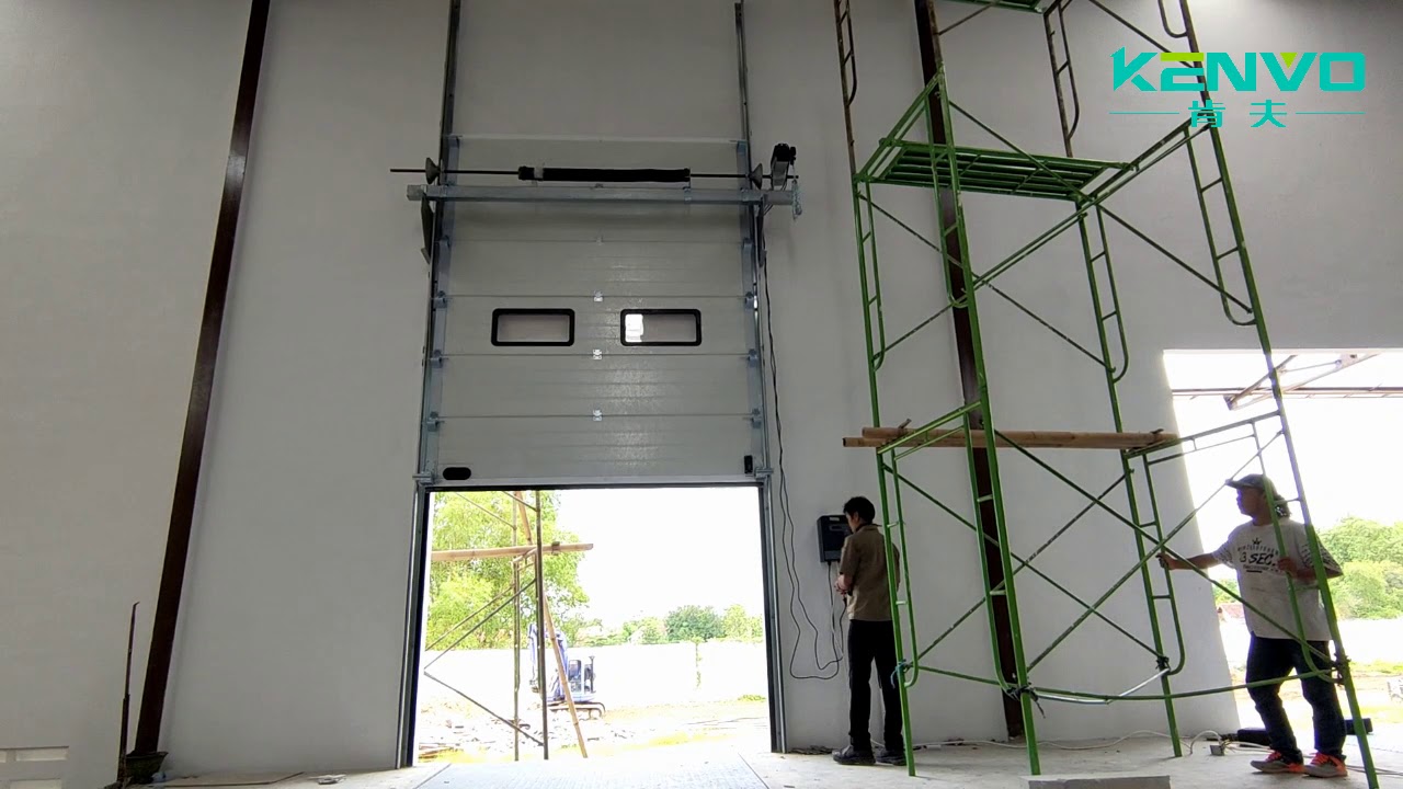 Industrial overhead sectional roll up door of vertical lifting for ...