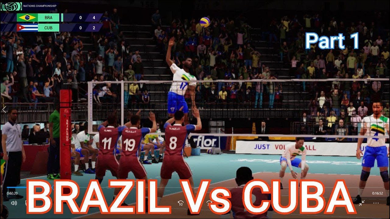 BRAZIL Vs CUBA Spike Volleyball - YouTube