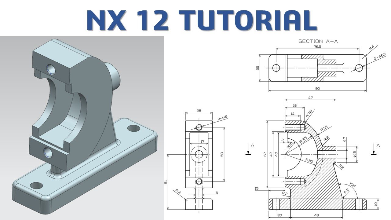 NX 12 Tutorial #38 | 3D Model Basic Beginers - YouTube
