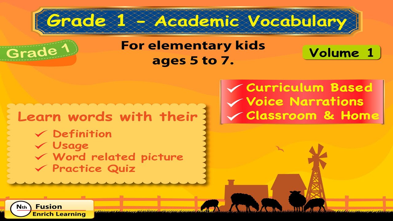 Trailer of app: 1st Grade Academic Vocabulary # 1 for homeschool and ...
