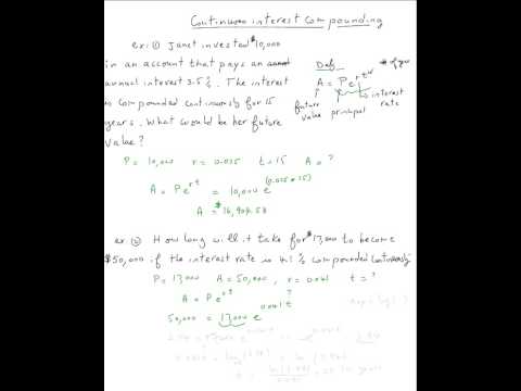 Continuous Compounding #1 - YouTube