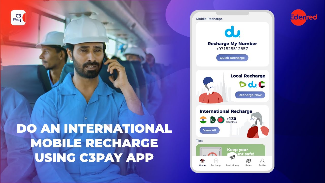 All it takes is a few seconds to recharge your international number ...