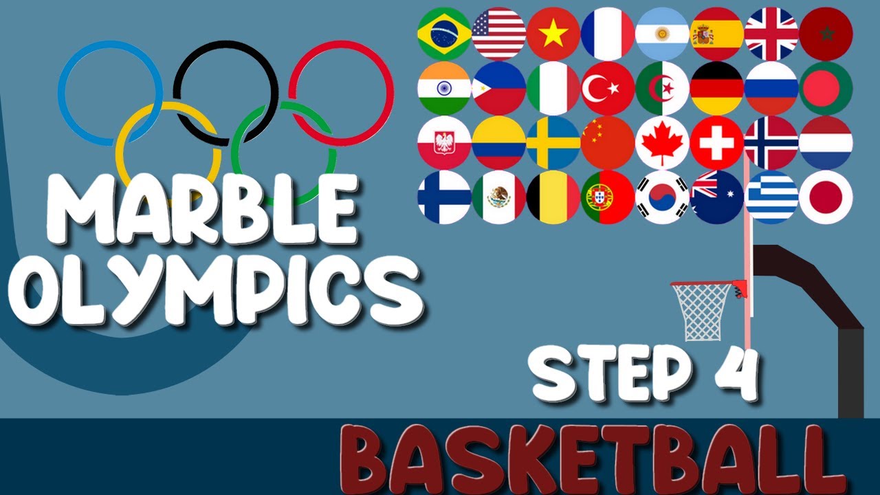 Basketball- Marblympics 2023 Step 4 - Marble Race in Algodoo - YouTube