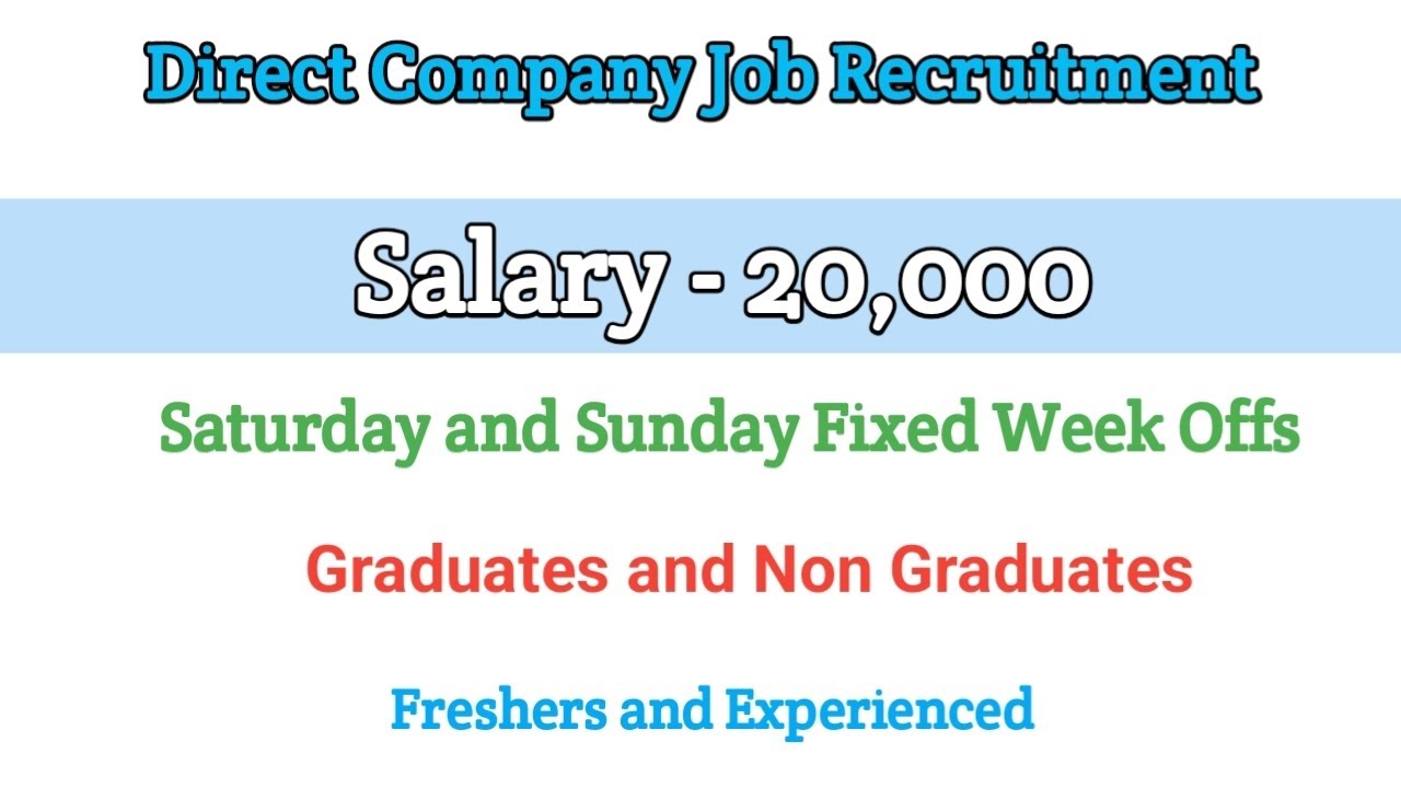 Direct Company Job openings|Freshers and Experienced - YouTube