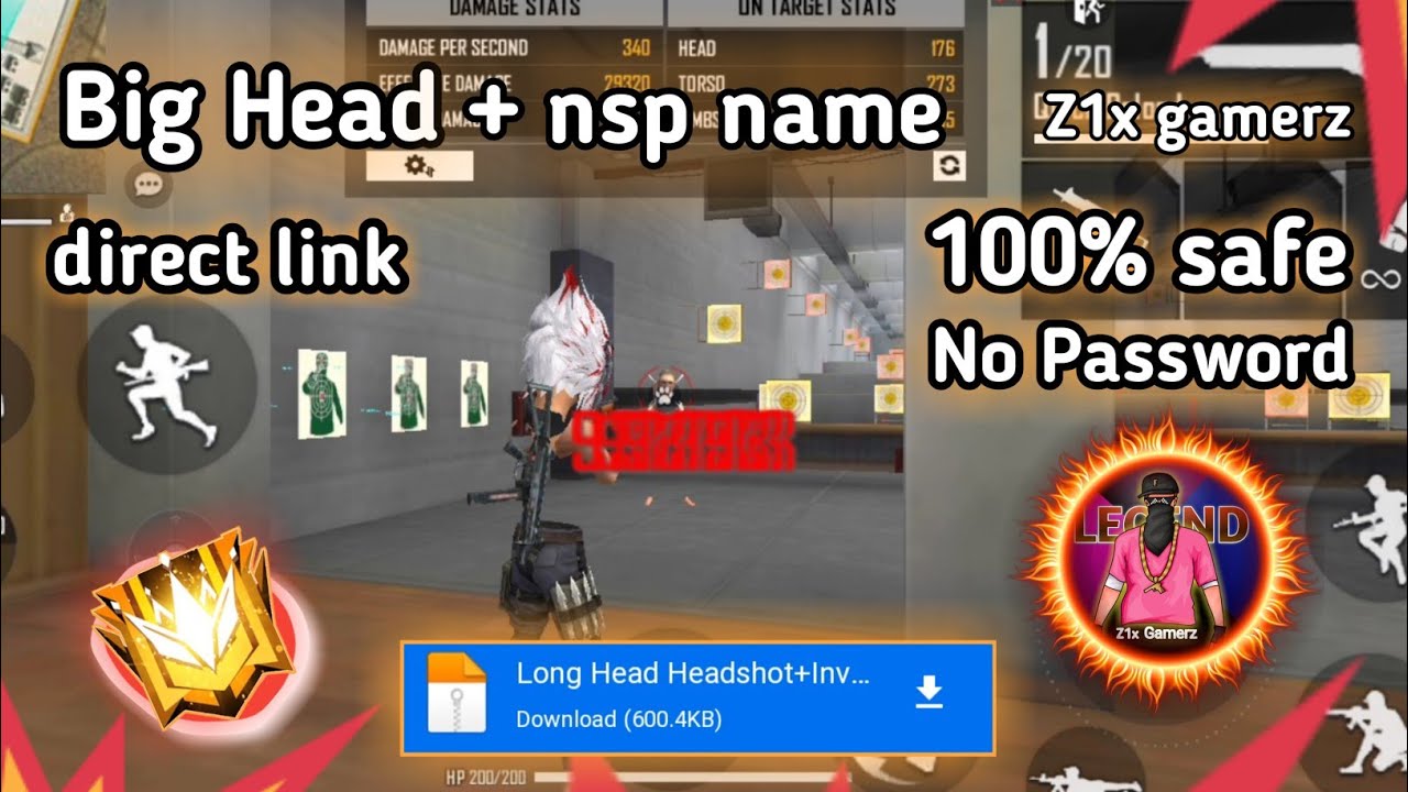 Free Fire Big Head + Esp Name🎯| Auto Headshot Config File | Free Fire ...