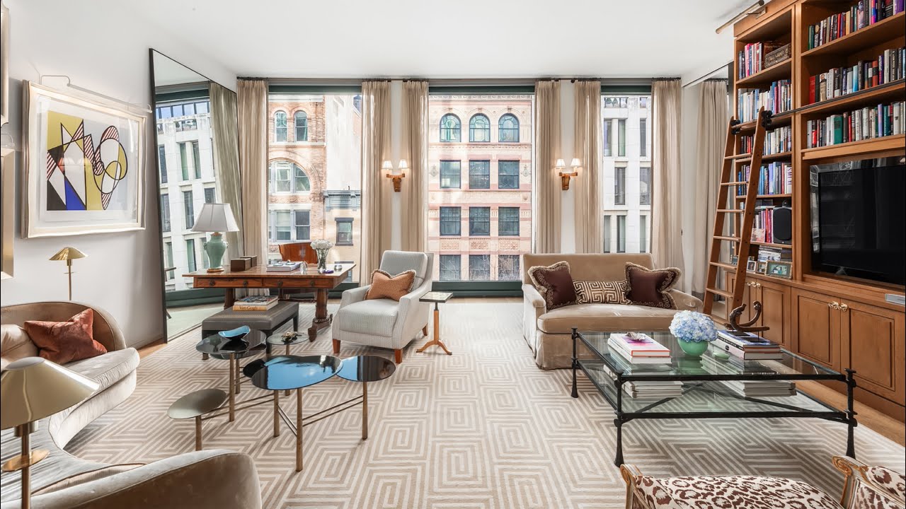 TOURING a HUGE NoHo NYC Loft with Floor-to-Ceiling Windows | 40 Bond ...