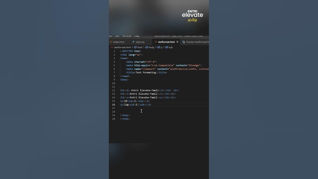 How Do We Format The Text Full Stack Development Entri Elevate Html Css Entri Youtube