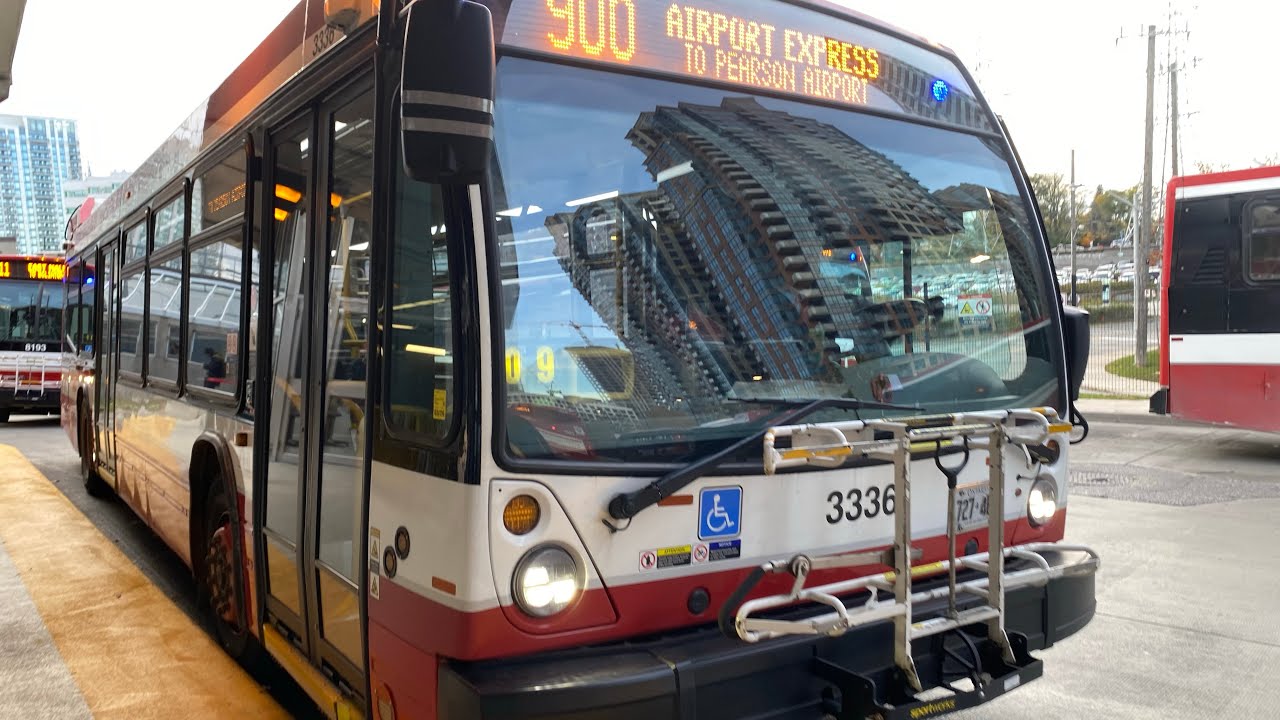 TTC 2018 NovaBus LFS 3336 Ride on route 900 Airport Express - YouTube