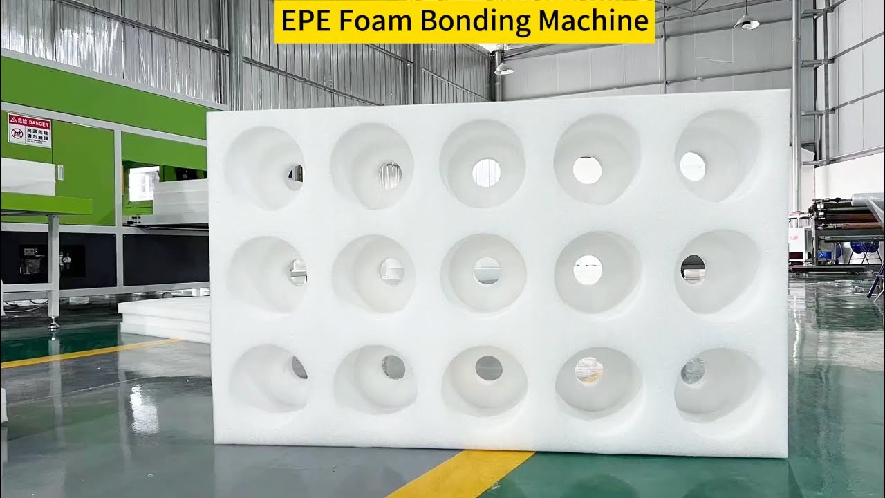 EPE Foam Bonding Machine | 4 layer Foam Inserts Bonding - YouTube