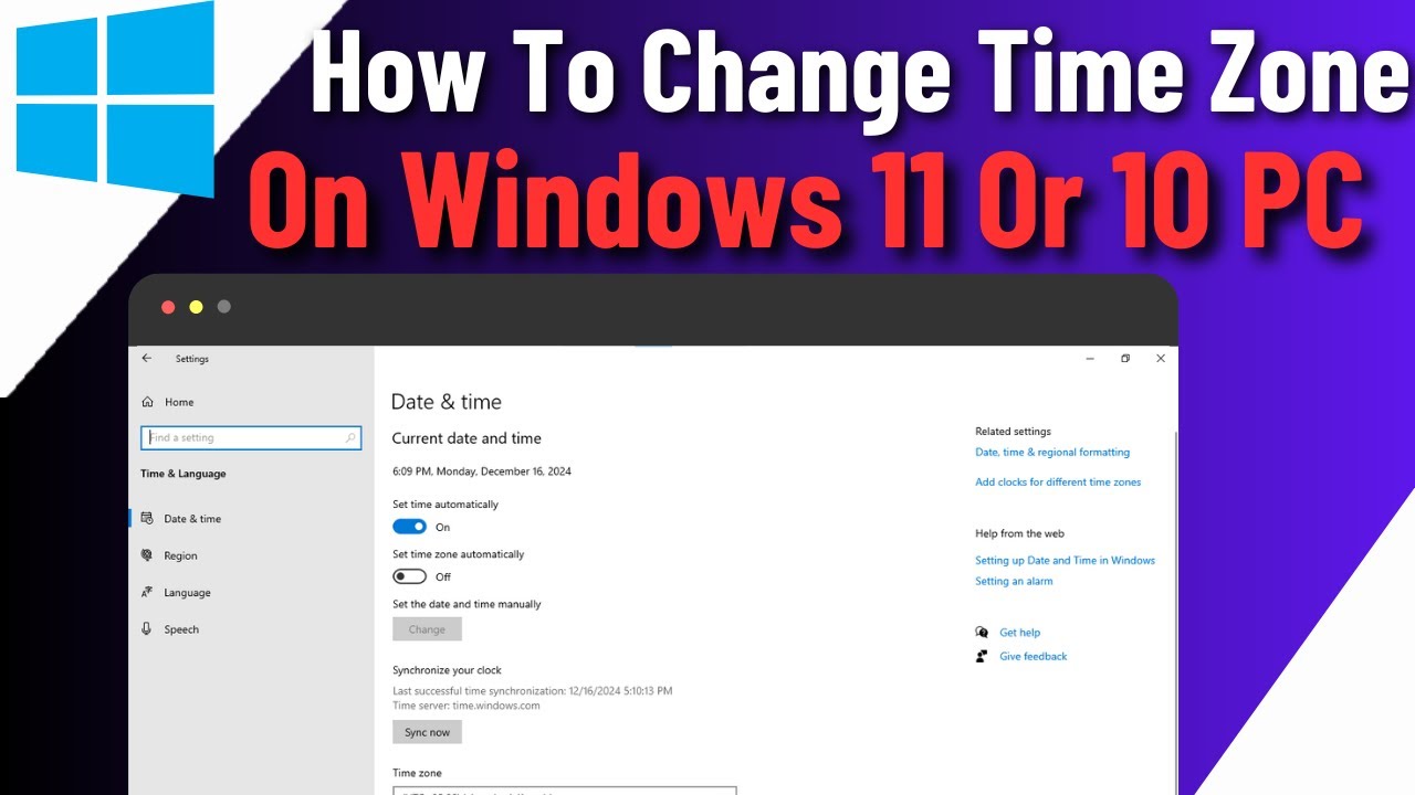 How to Change Time Zone on Windows 11 or 10 PC/Laptop/Computer - YouTube