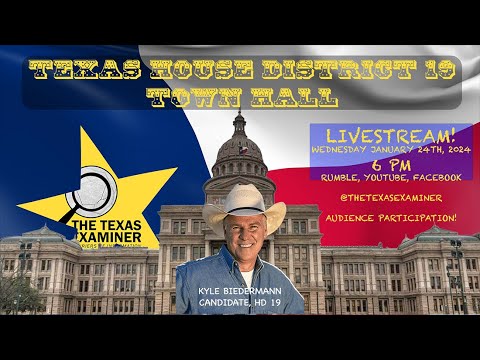 2024 Texas House District 19 Town Hall - Kyle Biedermann - YouTube