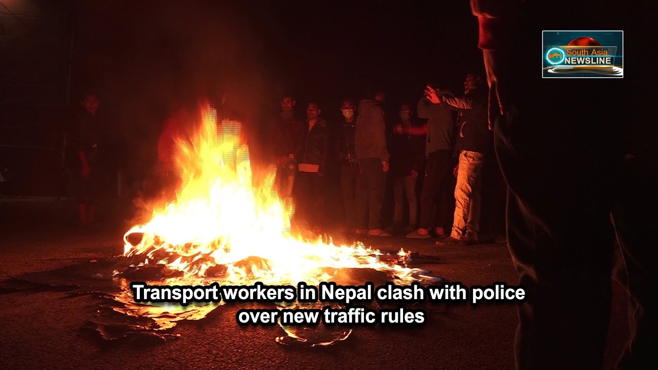 Transport workers in Nepal clash with police over new traffic rules ...