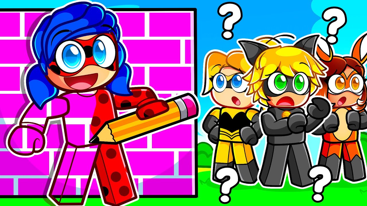 MIRACULOUS Ladybug DRAW HIDE & SEEK In Roblox! - YouTube