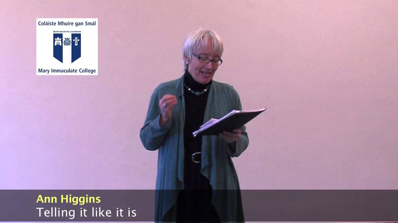 MIC Ed Talks - Ann Higgins - Telling it like it is - YouTube