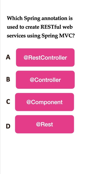 Spring boot Quiz: Which annotation is used to create RESTful web ...