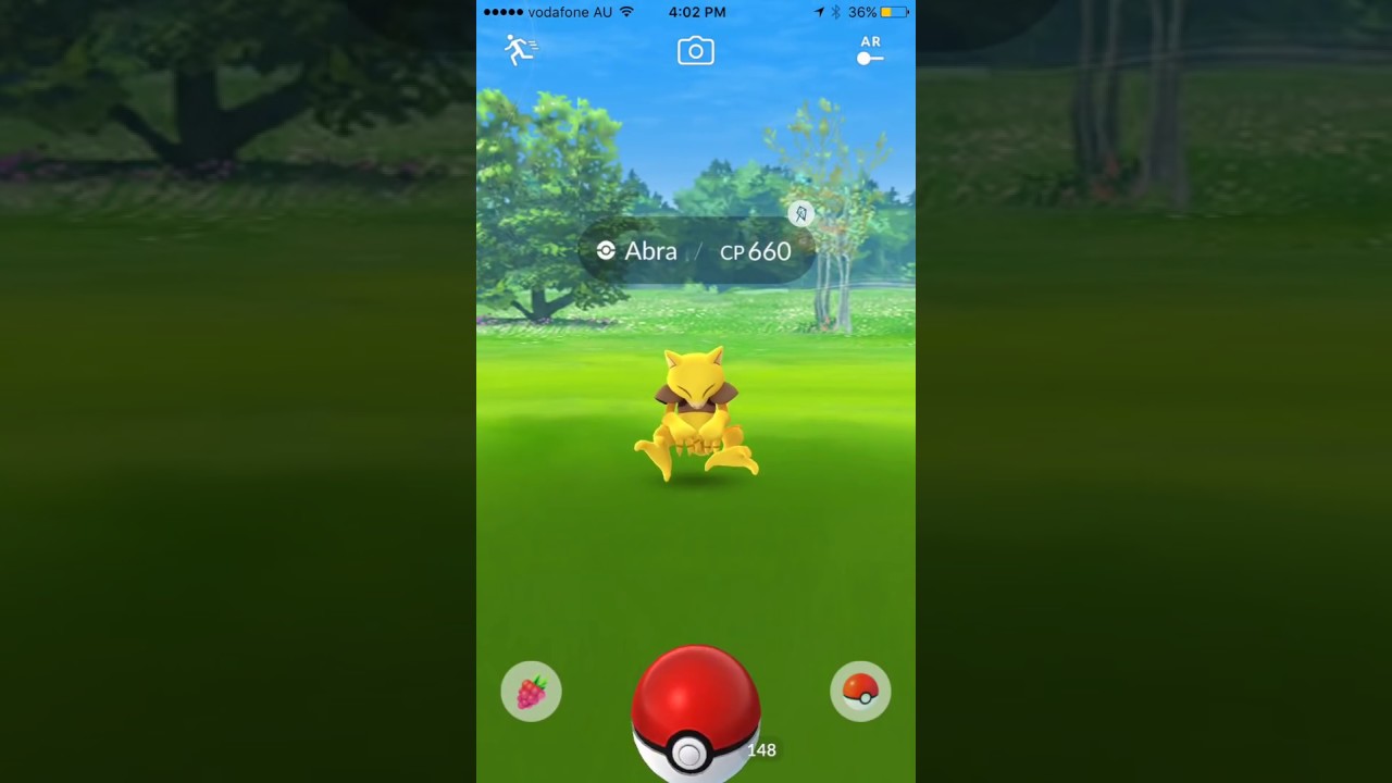 Abra Pokemon Go 99% Flee rate and 1% of it sticking around - YouTube