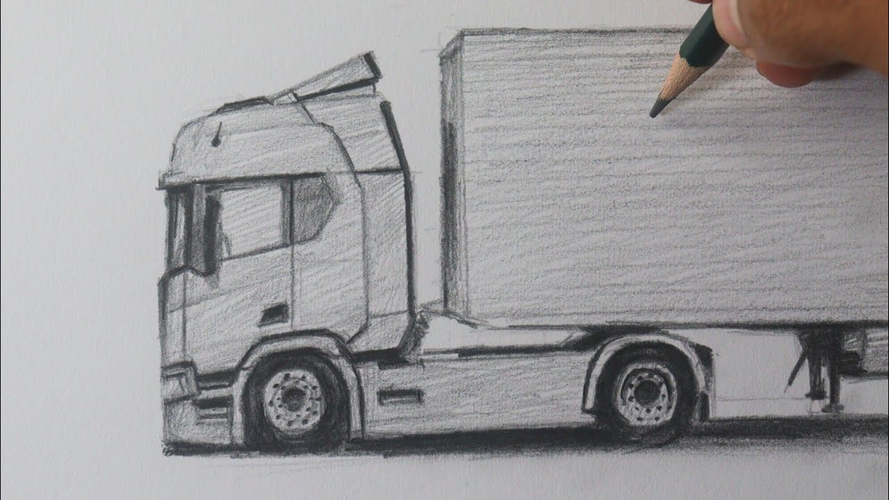 Como desenhar um caminhão SCANIA R450 PASSO A PASSO narrado - YouTube