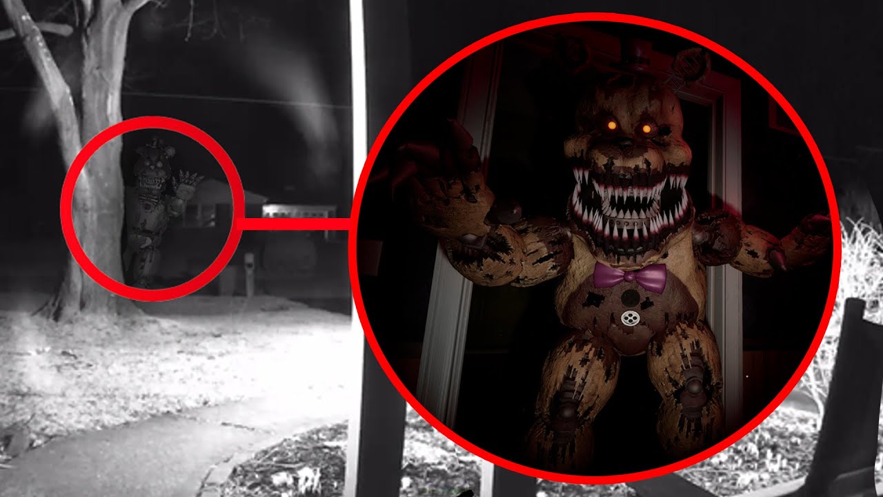 CCTV CAMERA CATCHES FREDDY FAZBEAR FROM FIVE NIGHTS AT FREDDY'S - YouTube